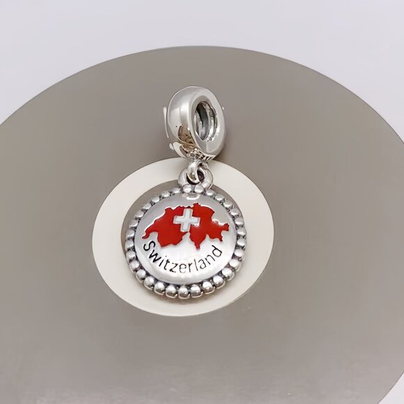 Pandora | Jewelry | Pandora Switzerland Flag Exclusive Dangle Charm ...